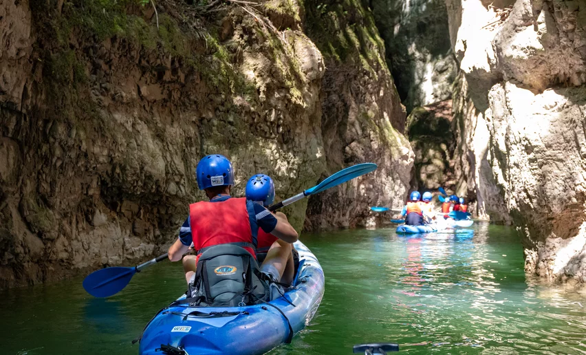 In Kayak alla scoperta del canyon del Rio Novella